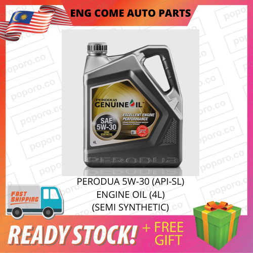 PERODUA 5W-30 ENGINE OIL (4L) (API-SL) ENGINE OIL (GREY) (SEMI ...