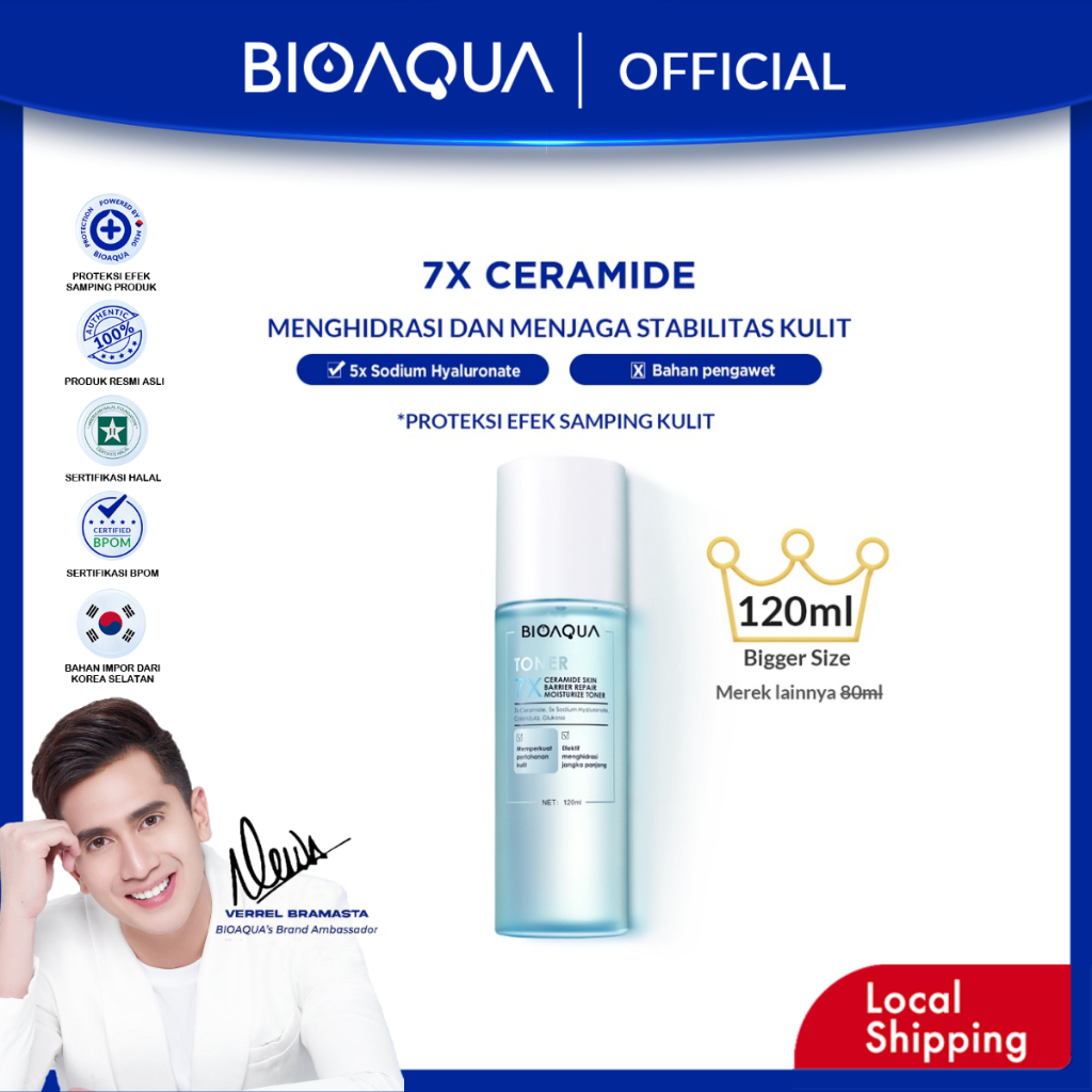 BIOAQUA 7X Ceramide Skin Barrier Repair Moisturizer Toner 120ml ...