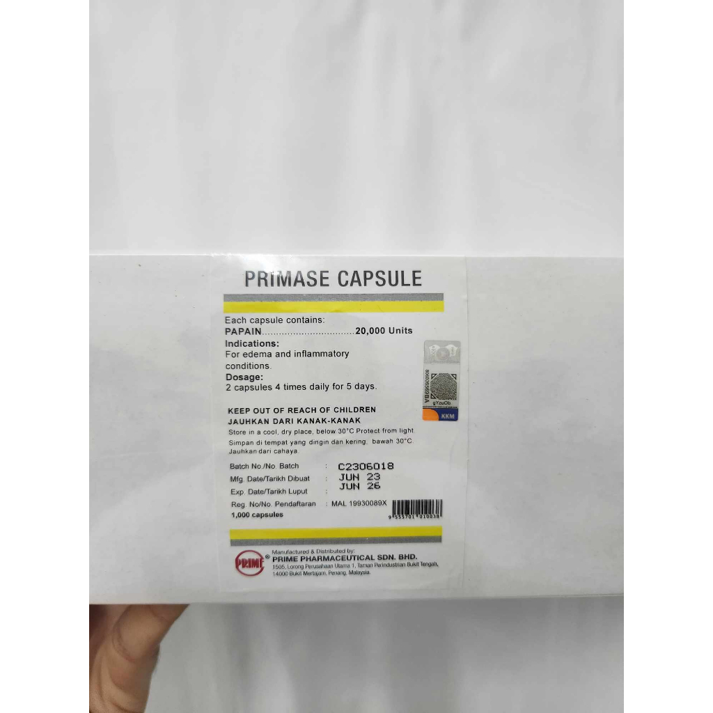 Prime Primase Capsule (Papain) 100STP/BOX | Shopee Malaysia