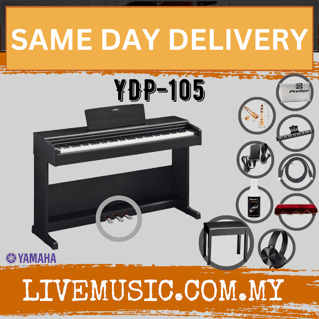 Yamaha Arius YDP-105 88-Keys Digital Piano - Rosewood / Black ( YDP105 ...
