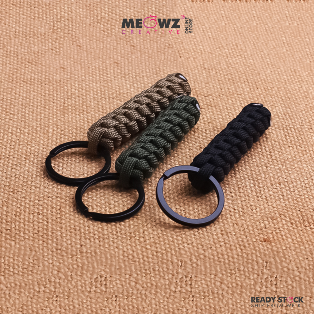 Keychain Paracord Nylon Minimalist Round Linear Simple Key Chain ...