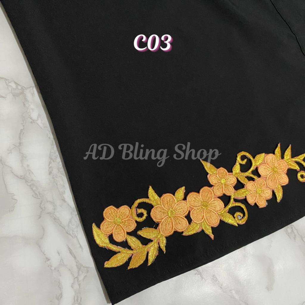 Bunga Sulam Tampal Embroidery Flower Patch Hotfix Iron On Aksesori ...