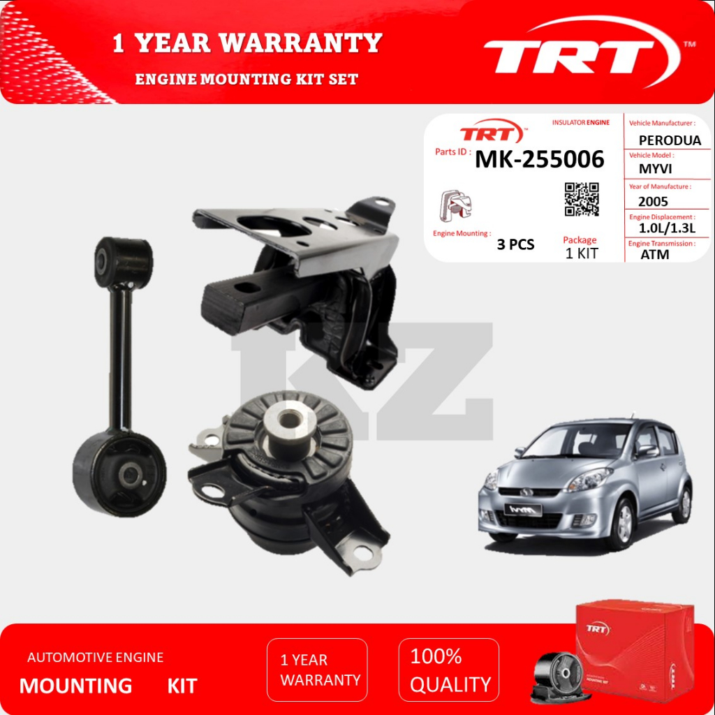 PERODUA MYVI 1.0 1.3 AUTO ENGINE MOUNTING KIT TRT 1 SET 3PCS 1 YEAR ...