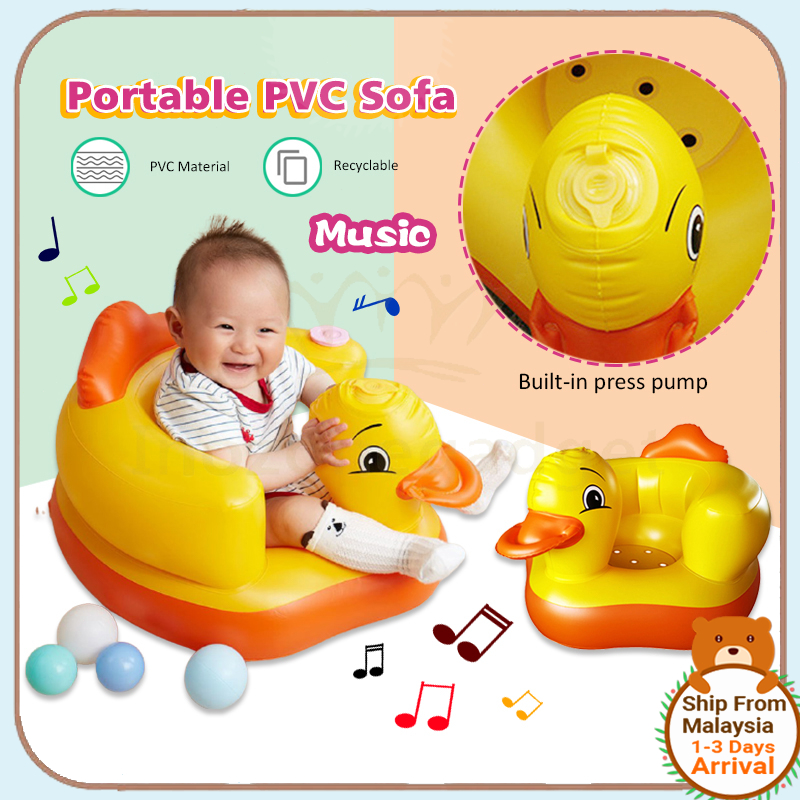 Baby Sofa music Inflatable Chair Soft Baby Chair Seat with Music Kids ...