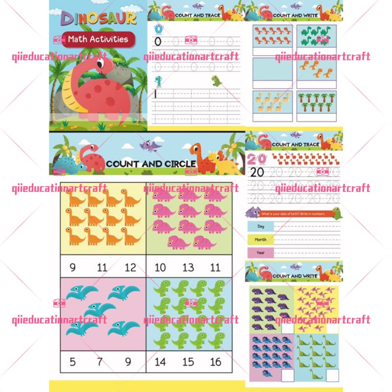 Dinosaur Math Activities preschool pdf softcopy | Shopee Malaysia