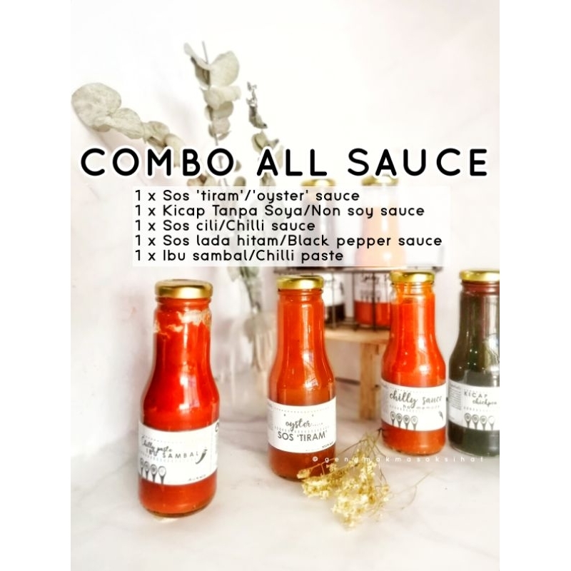 COMBO HOMEMADE SAUCE : OYSTER SAUCE + NON SOY KICAP + CHILLI SAUCE ...