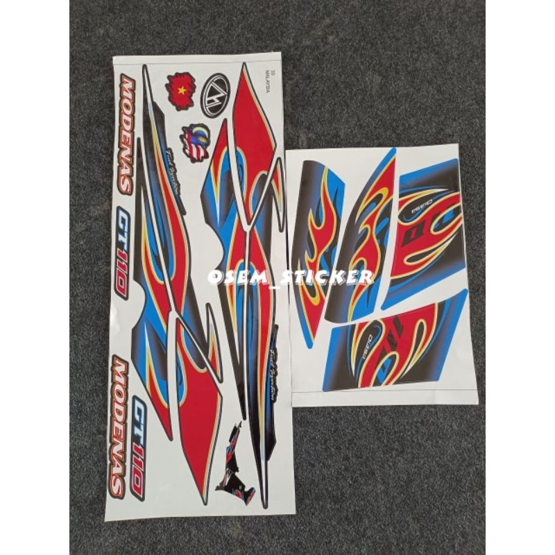 STICKER MODENAS CT110/CT 110 API VIRAL/RC/HIJAU LUMUT | Shopee Malaysia