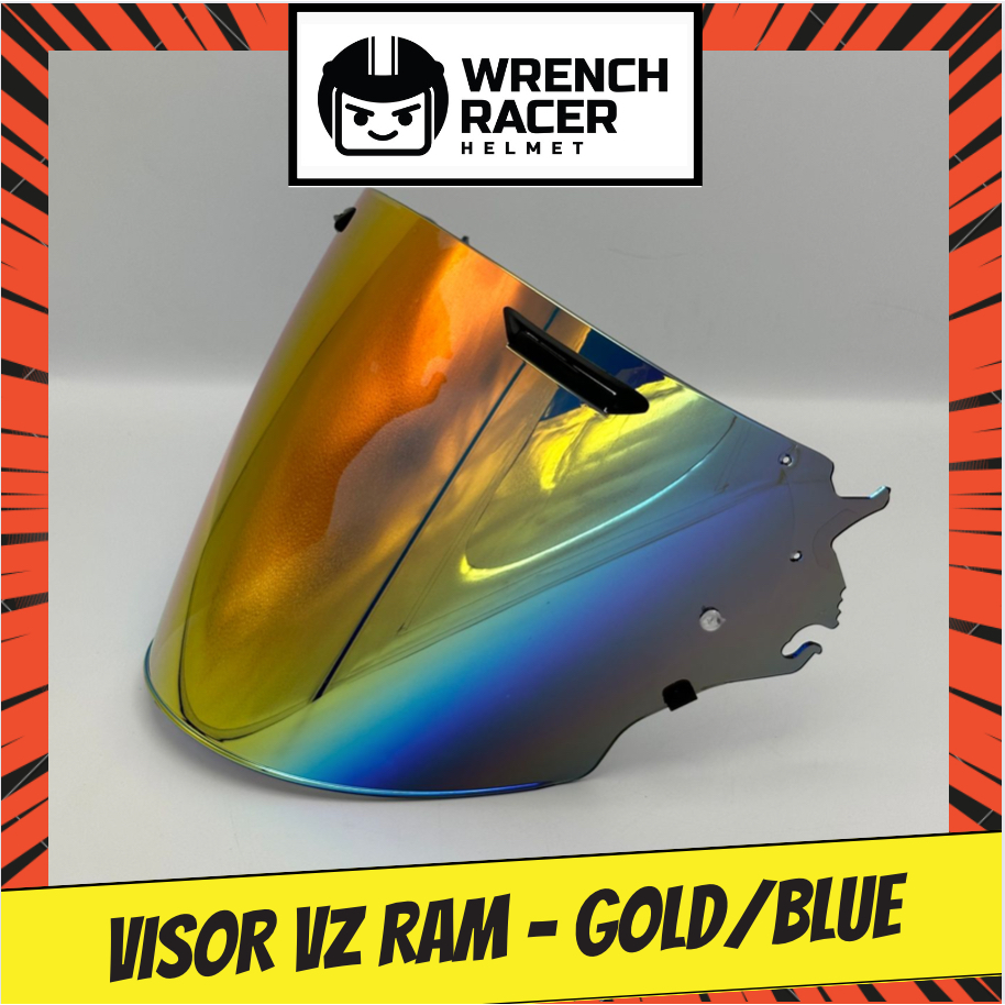 Helmet VZ RAM Samurai Gold / Visor VZ RAM (Premium 1 to 1) | Shopee ...