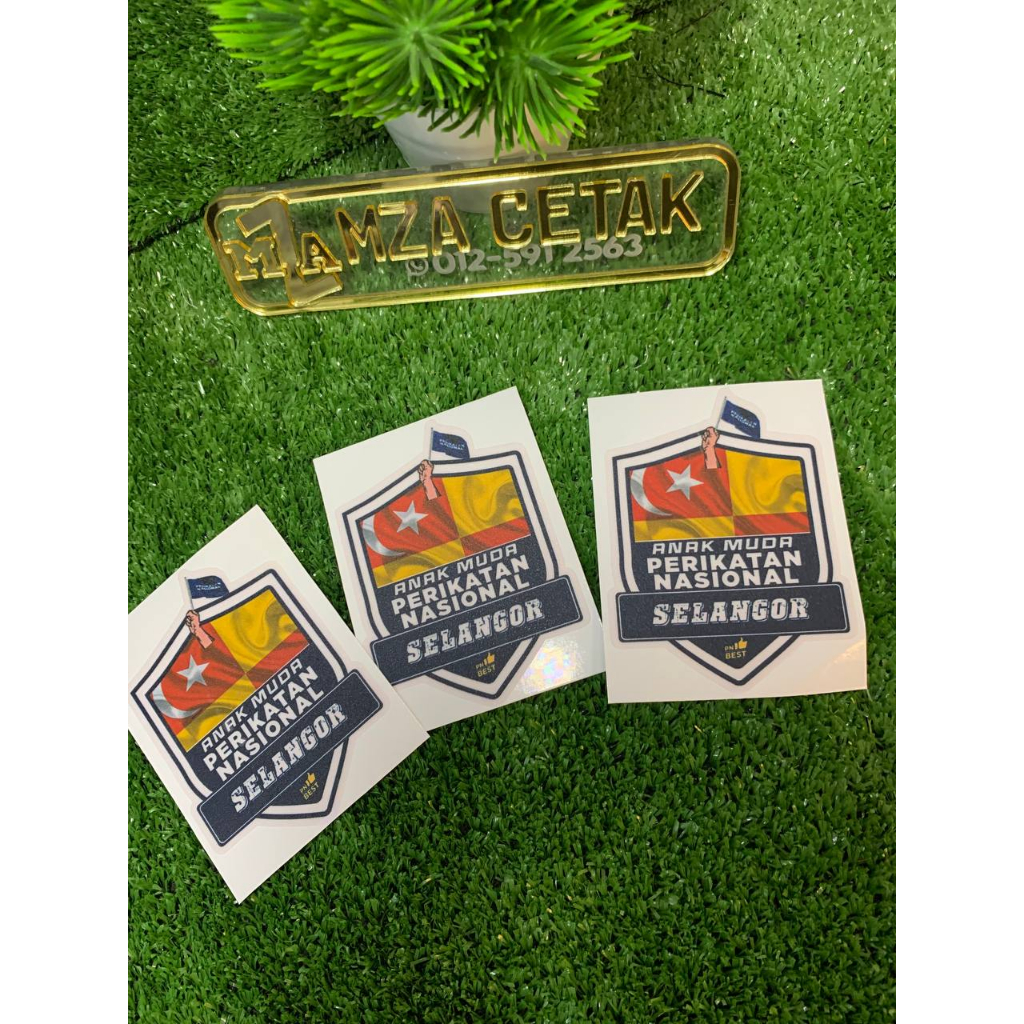 STICKER MOTO Perikatan Nasional *negeri selangor* (8 cm X 6 cm ...
