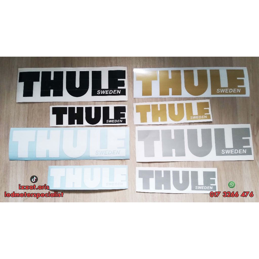 THULE VINYL STICKER ADVANCED CAR ROOF RACKS || Size 9.5in || Size 6.5in ...