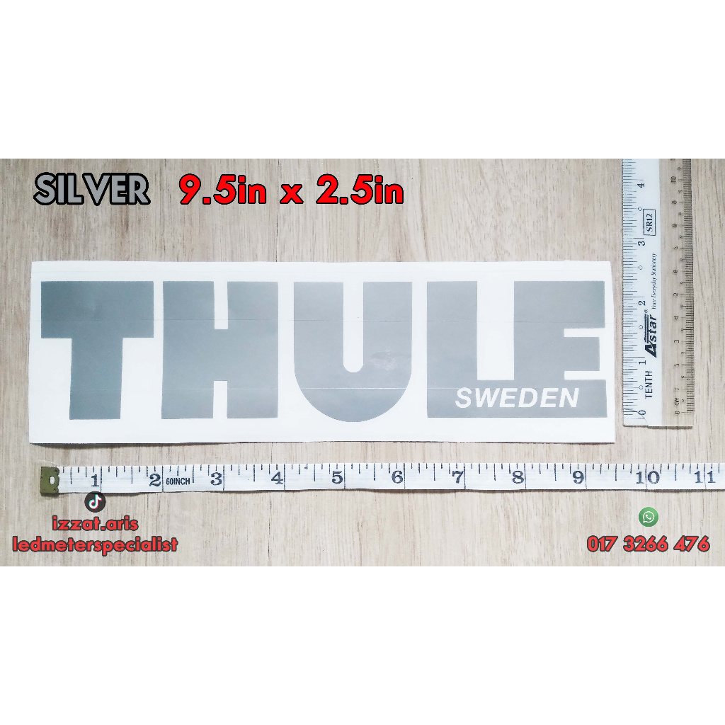 THULE VINYL STICKER ADVANCED CAR ROOF RACKS || Size 9.5in || Size 6.5in ...