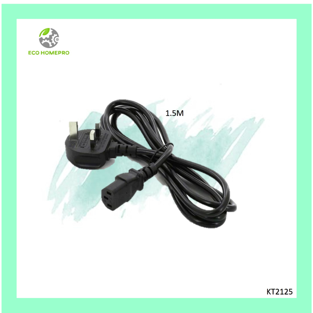 Kettle Ac Cord With 3pin Plug Top (1.5M) | Shopee Malaysia