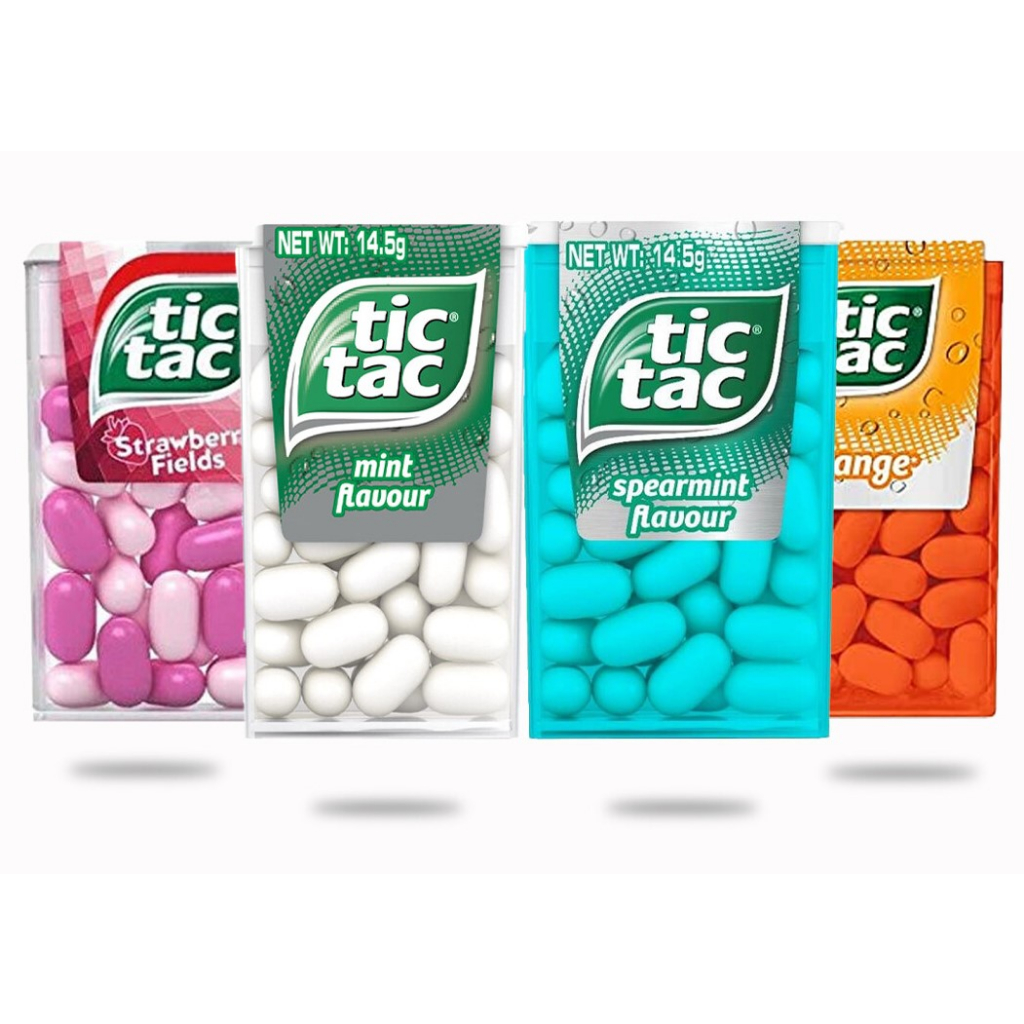 Tic Tac Candy 14.5g (1 Box - 12 Packs) - Strawberry / Orange / Mint ...