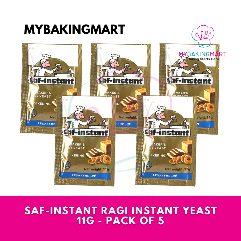 Mybakingmart | Saf-Instant Yeast / Halal Yis 11g Sachets - Pack of 5 ...