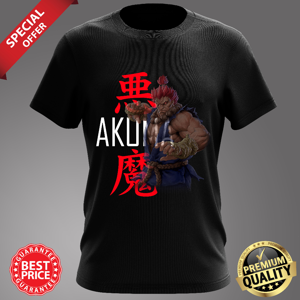 BAJU STREET FIGHTER AKUMA ROUND NECK T-SHIRT | Shopee Malaysia