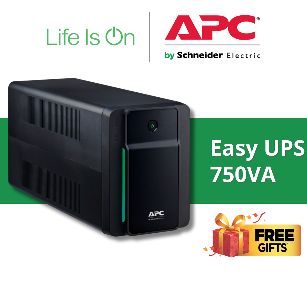 APC BX750MI-MS Back-UPS 750VA, 230V, AVR Uninterruptible Power Supply With 2 Universal & 1 IEC ...