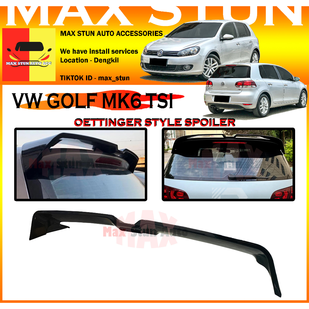 VOLKSWAGEN GOLF MK6 TSI OETTINGER STYLE REAR ROOF SPOILER VW GOLF 6 ...