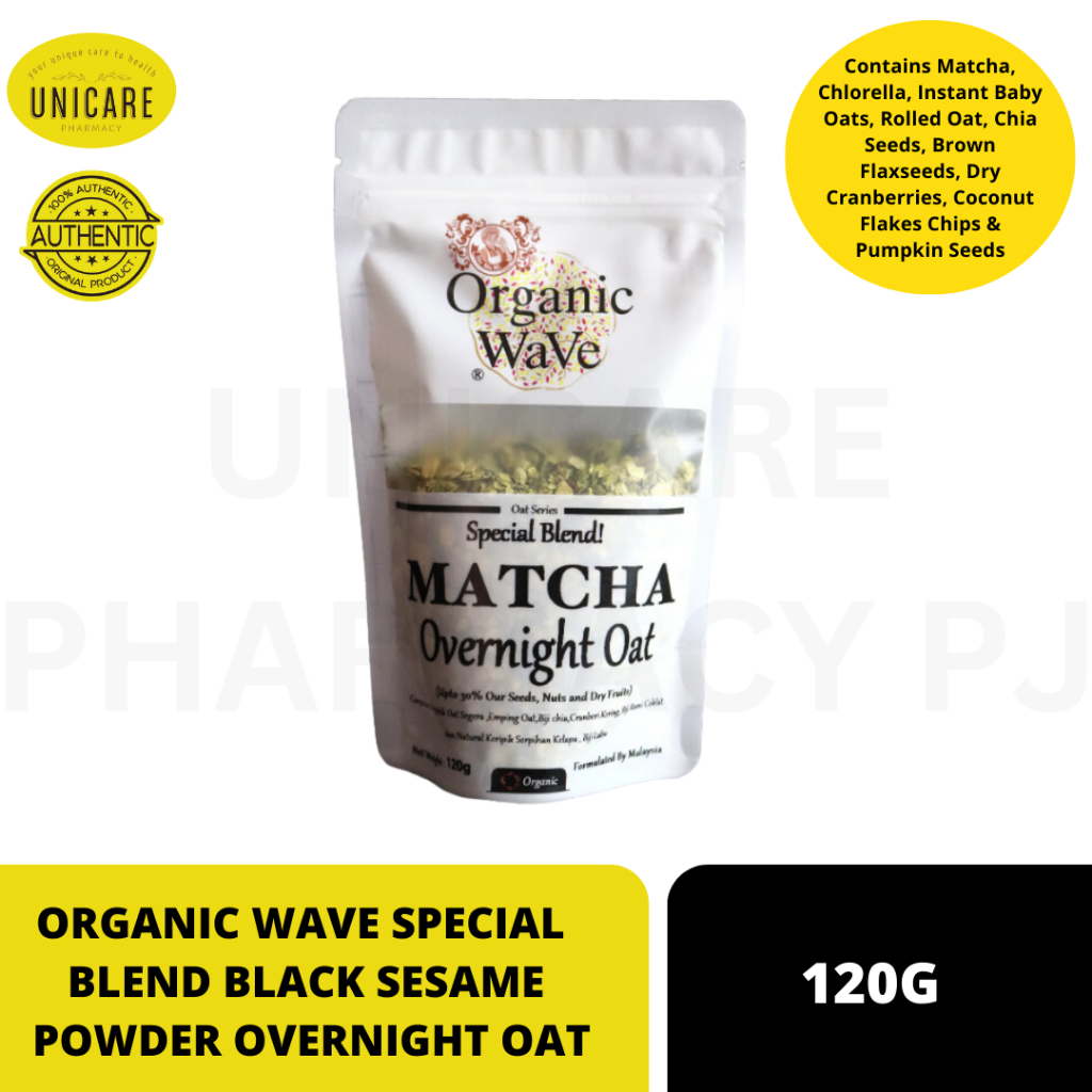 MAMAMI ORGANIC WAVE OVERNIGHT OATS 120G (BLACK SESAME/ MATCHA/ PROTEIN ...