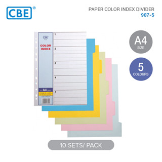 CBE Paper Colour Index Divider A4 | 5/ 10 Colours | Fit for 11 Holes 2 ...