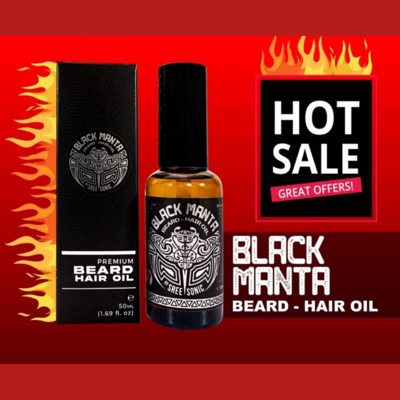 Sree Sonic Black Manta Beard-Hair Oil 50ml (READY STOCK) | Shopee Malaysia