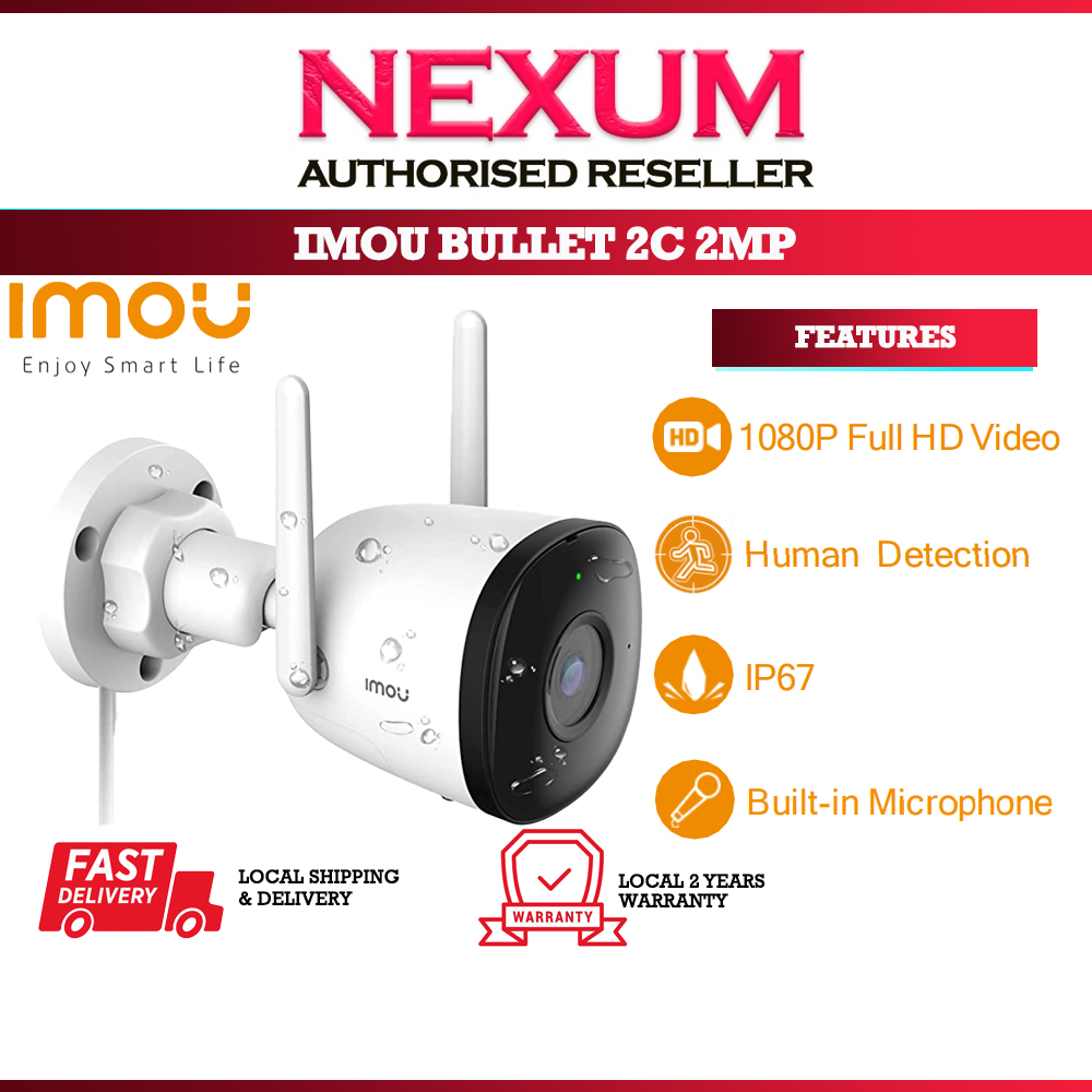 Dahua Imou Bullet 2C 2MP 1080P Smart AI human detection IP67 ...