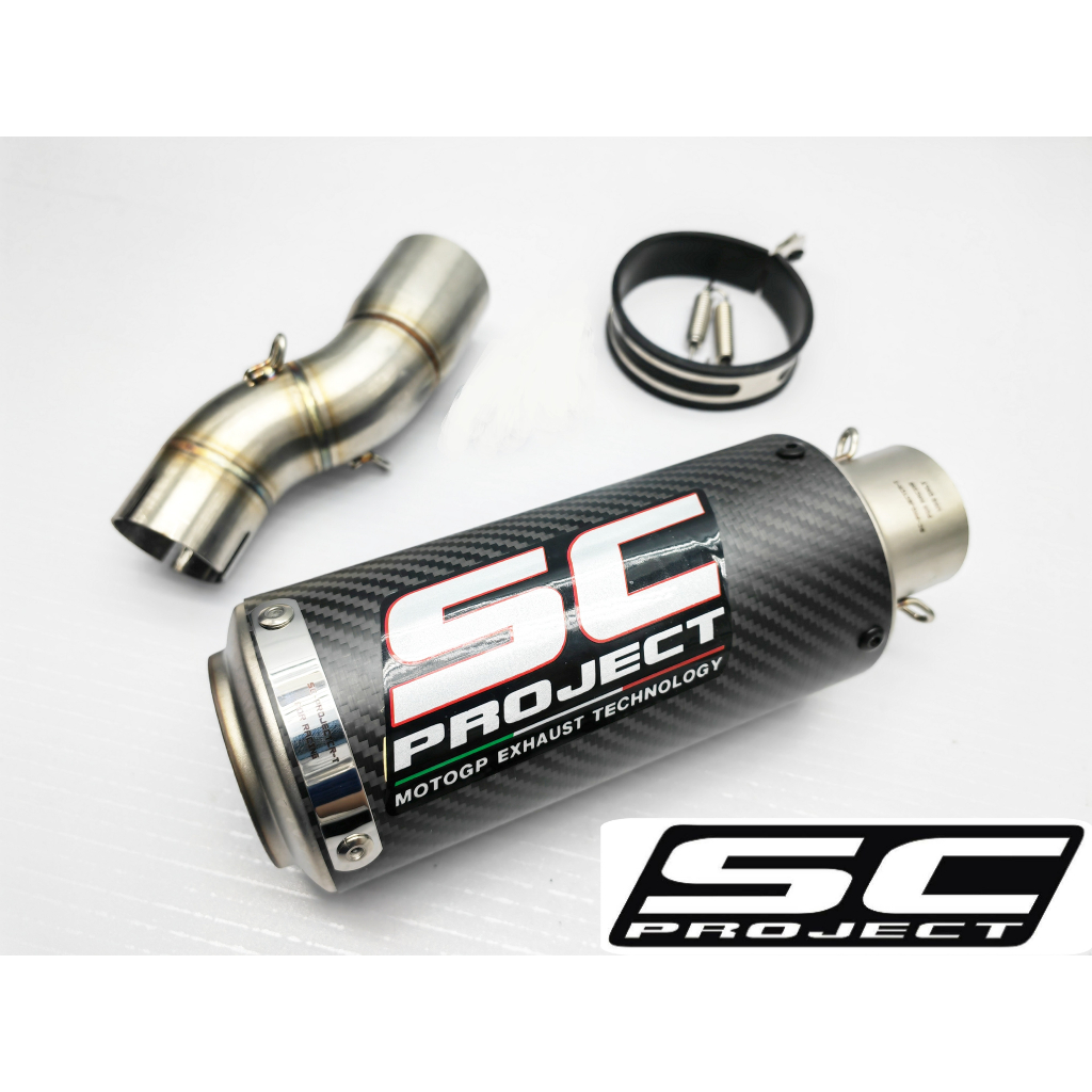 Exhaust CF Moto 450SR Slip on Piping Stainless Steel SC Project Muffler ...
