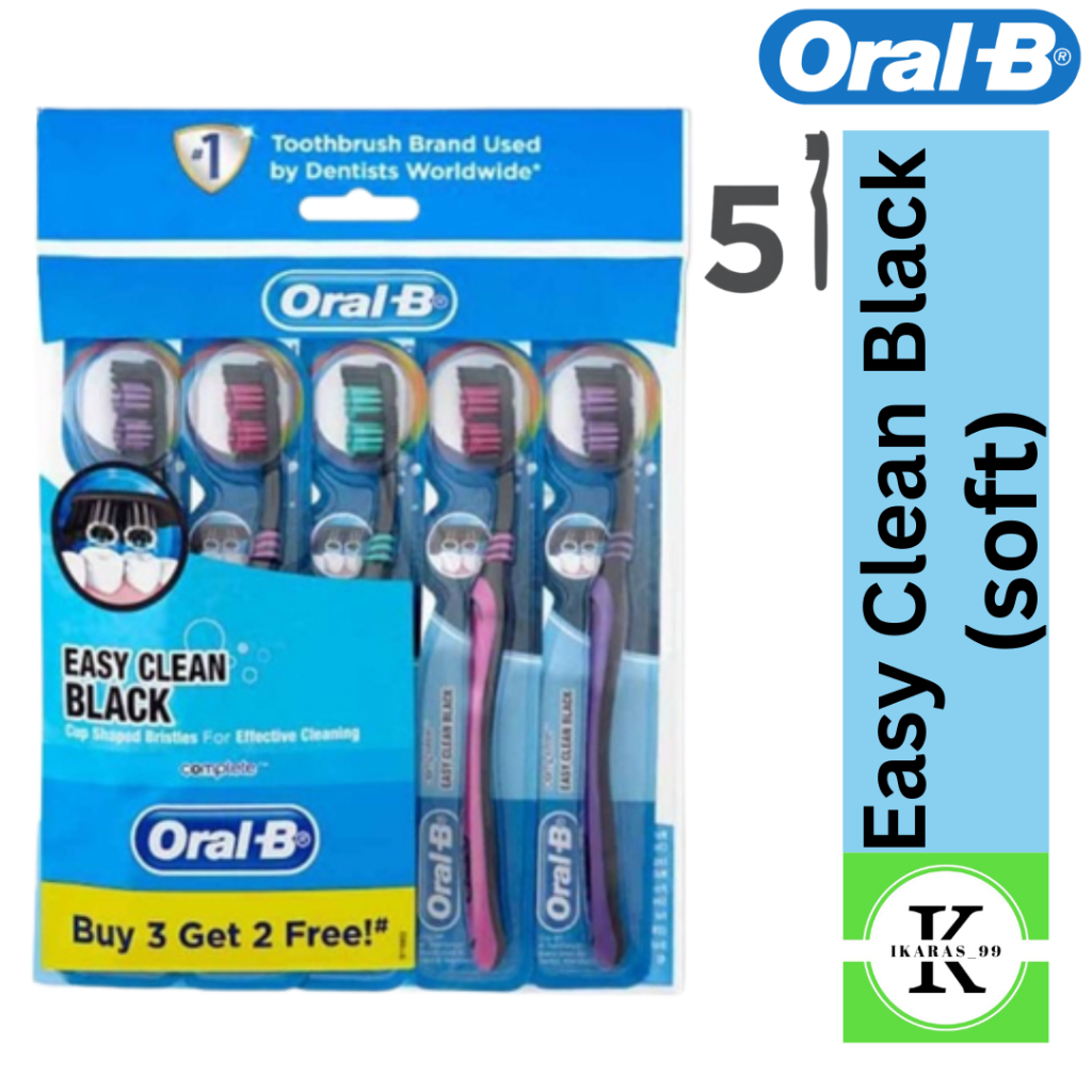 Oral-B Complete Easy Clean Black (Soft) 5'S | Shopee Malaysia
