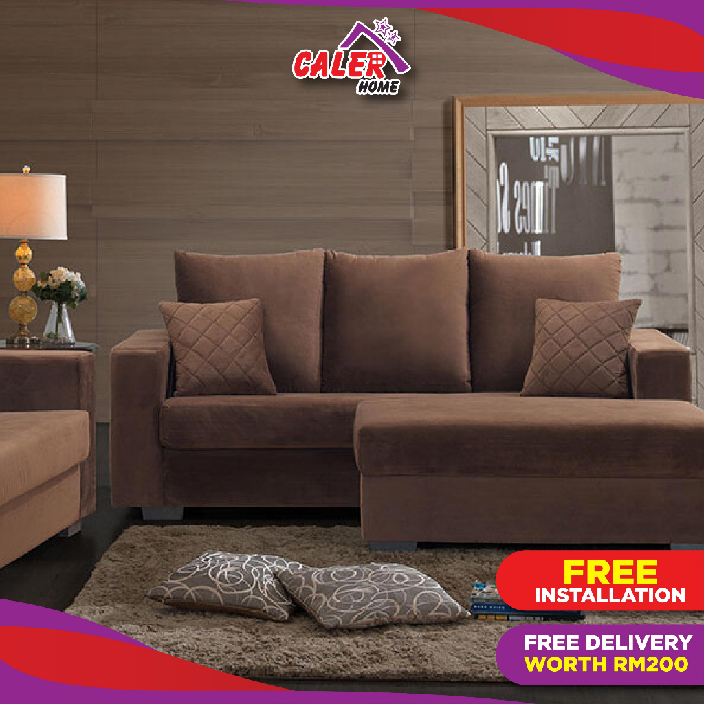 Caler Home Ava - G 2 Seater + 3 Seater + Stool Sofa Set Living Room ...
