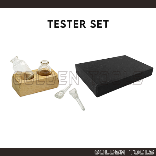 Acid Bottle & THICK Touchstone Gold Test Stone Batu Uji Emas Test Kit ...