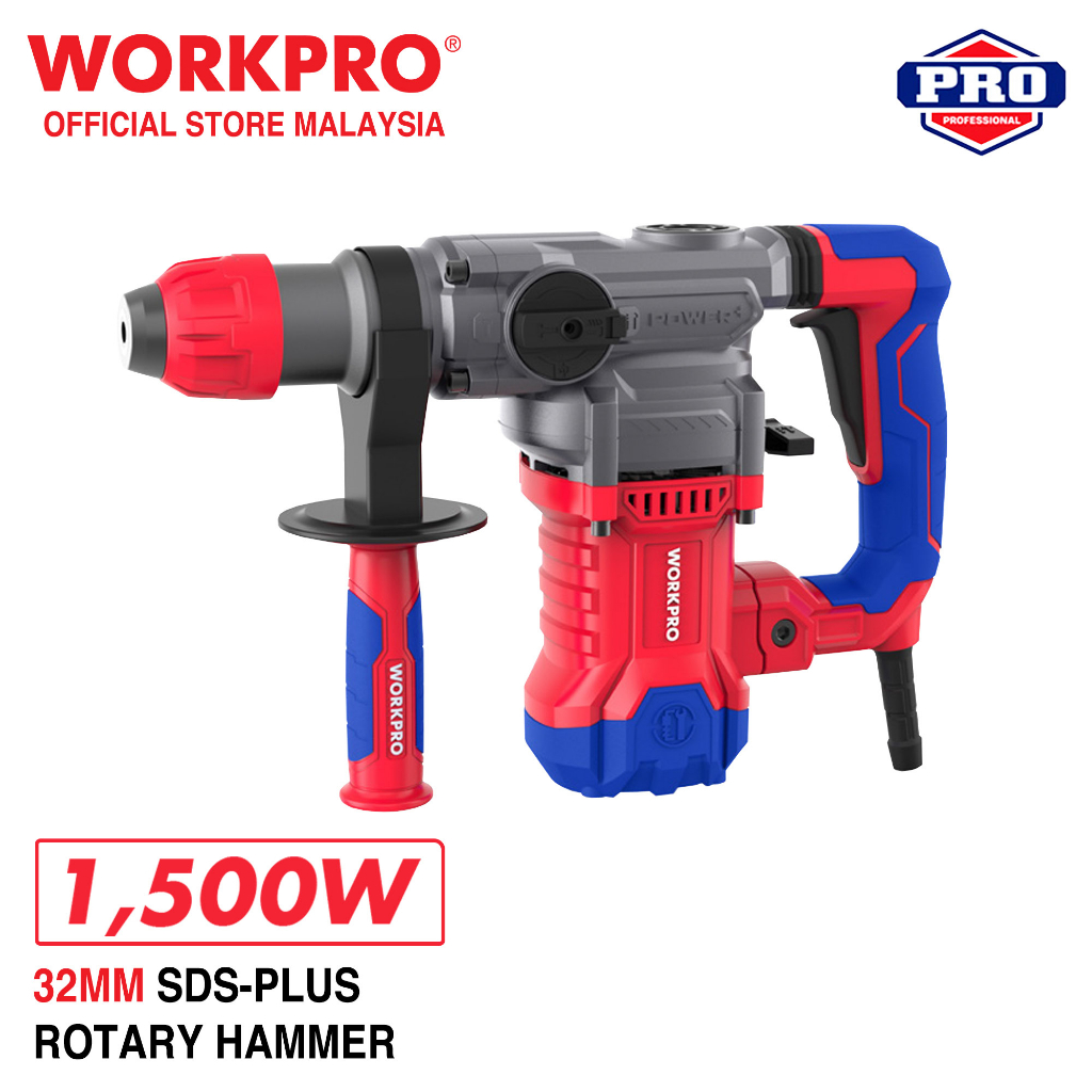 WORKPRO WP470401 - 32MM SDS-PLUS ROTARY HAMMER 1500W | Shopee Malaysia