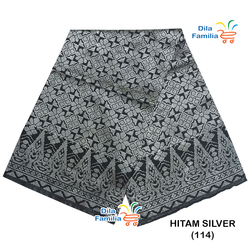 Sampin Songket Hitam Emas Gold Silver No 11 Tenun Siap Jahit 2 Meter ...
