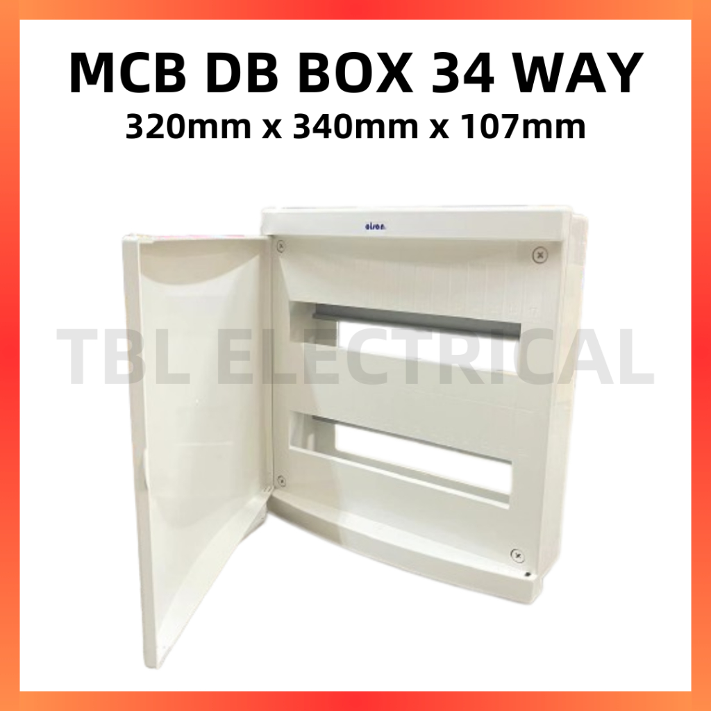 🔥READY STOCK🔥PVC MCB Box ABS Quality 34 Way PVC Box DB Box ELCB Power Distribution Box Circuit ...