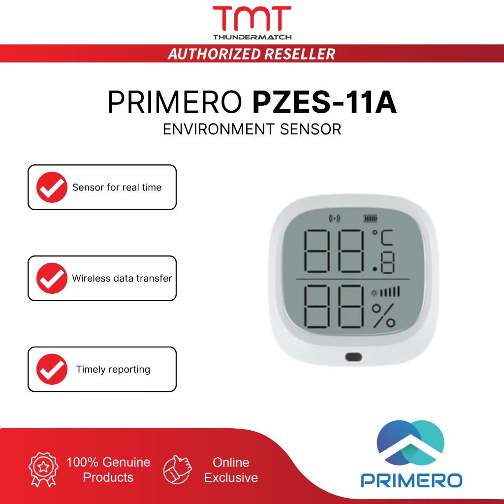 (Ready Stock) TMT Primero Environment Sensor with Monitor PZES-11A / Require Gateway / 1 Years ...