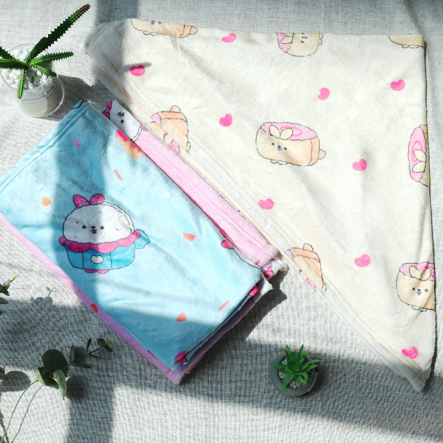 MINISO Mini Family Sweets Bunbun Collection Printed Blanket | Shopee ...