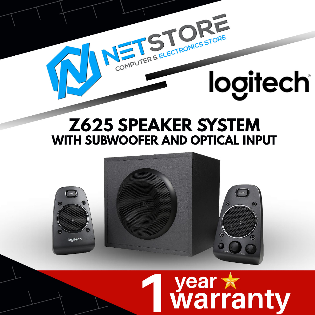 LOGITECH Z625 Speaker System with Subwoofer and Optical Input | Shopee Malaysia