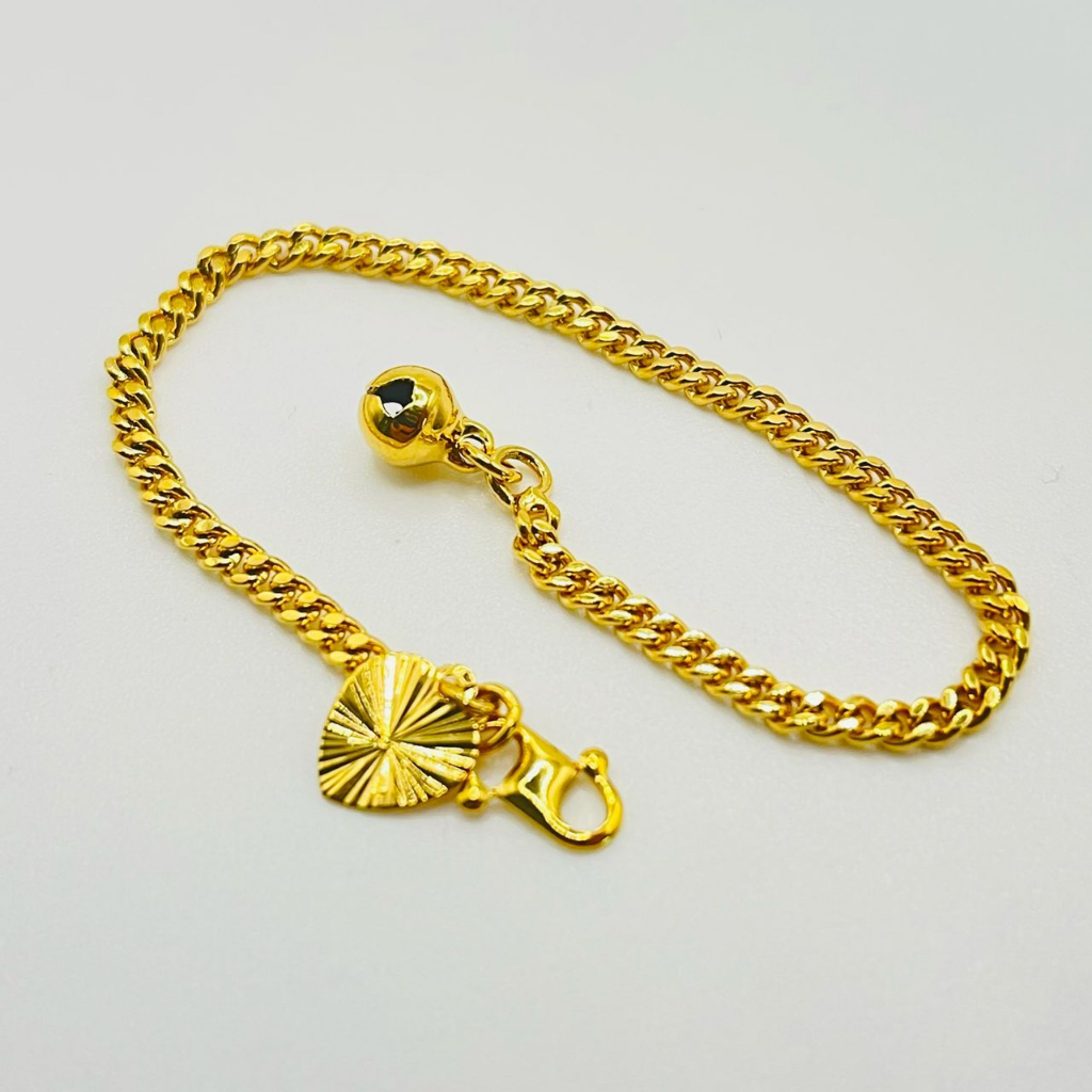 Rantai Tangan Nipis (3mm) Emas Korea 24K (Gold Plated) | Shopee Malaysia
