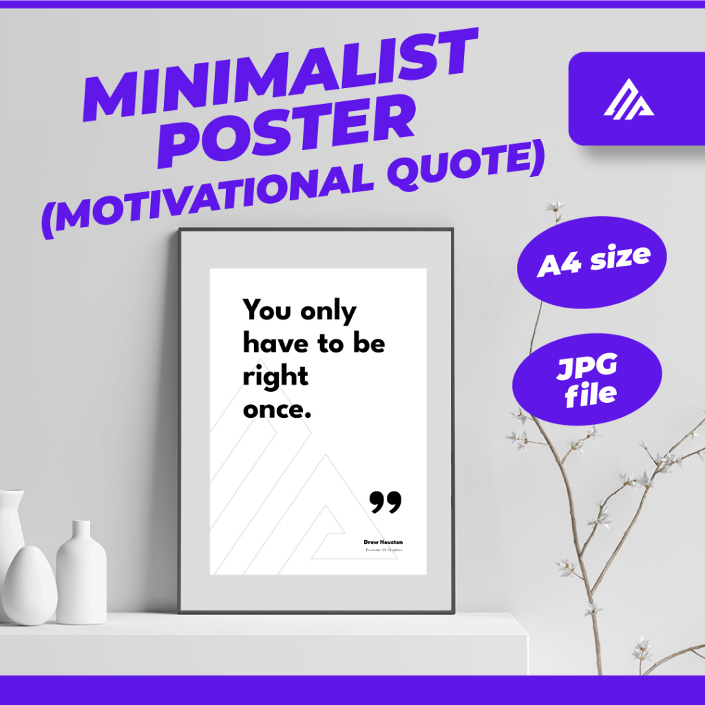 Printable Motivational Quotes Poster | A4 Size | Minimalist Design ...