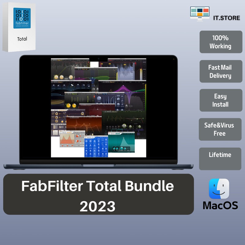FabFilter Total Bundle 2023 Plugin Lifetime for Intel and M1 Chip Apple Silicone MacOs/Macbook ...