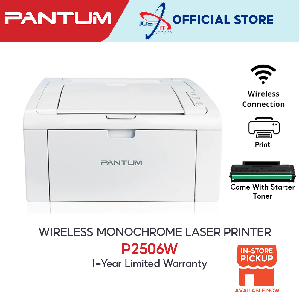PANTUM P2500W / P2506W SINGLE FUNCTION WIRELESS LASER PRINTER | Shopee ...