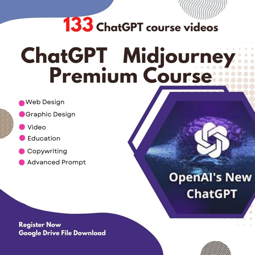 ChatGPT, Midjourney Video Courses/ Pro/google drive/AI/Plus/Photo/Video/premium/prompt/bonus ...