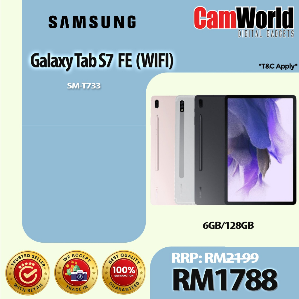 Samsung Galaxy Tab S7 FE ( SM-T733 ) ( 6GB + 128GB ) Single | Shopee Malaysia
