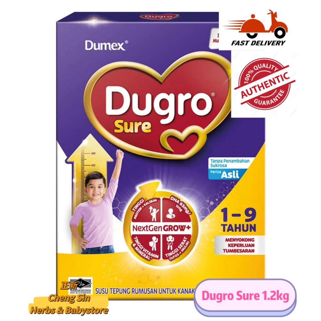 Dumex Dugro Sure 1-9Years 1.2Kg Milk Formula Exp:9/26 | Shopee Malaysia