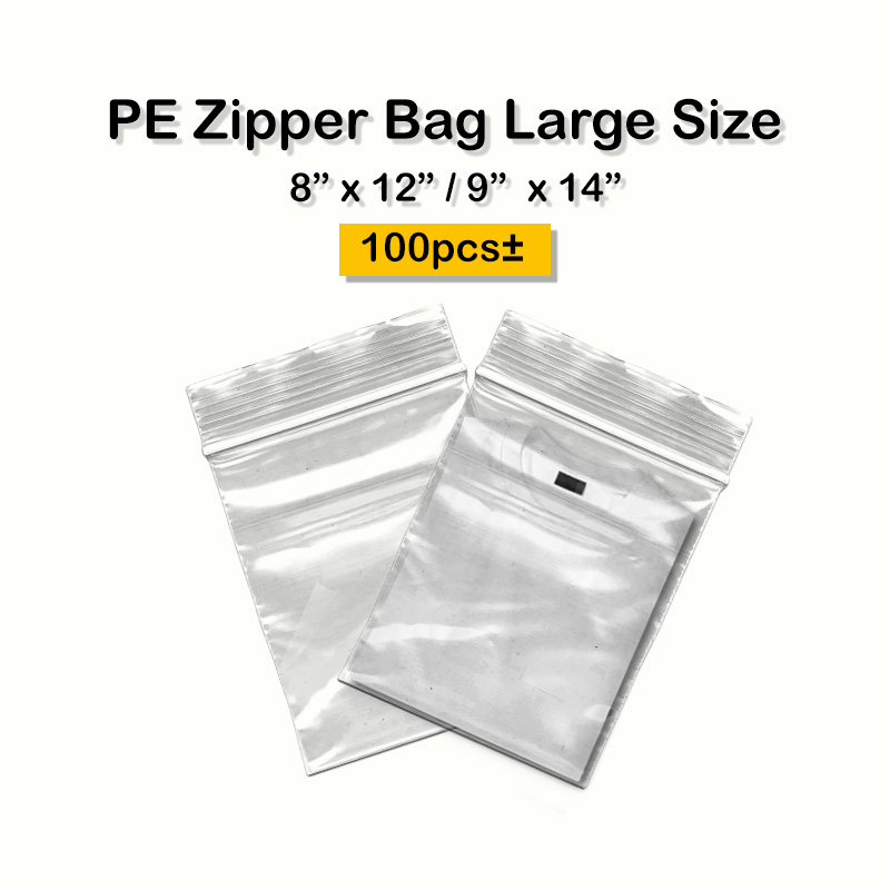 🔥MURAH🔥Zipper Plastic Bag [100pcs±] Zip Bag Resealable Plastic Bag PE ...
