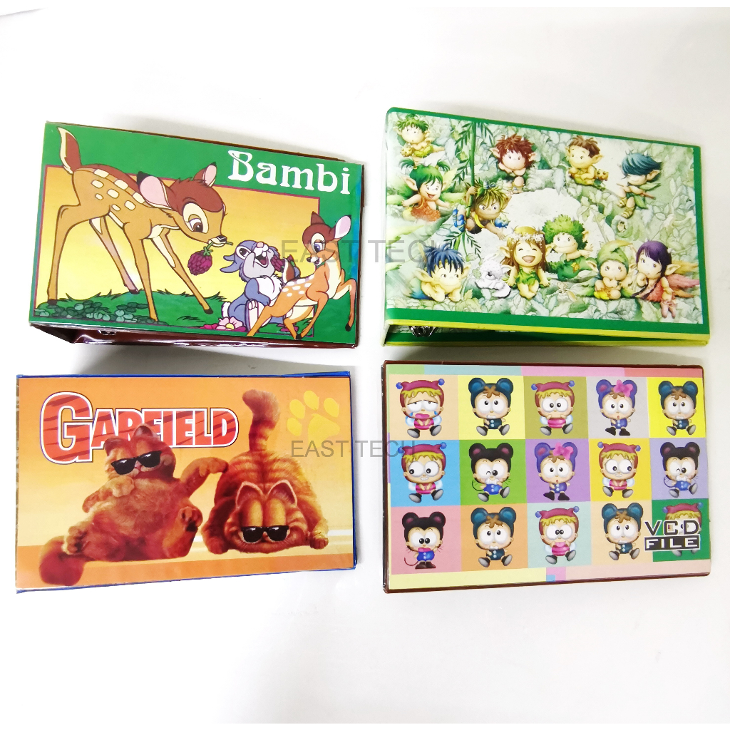 CARTOON CD Sleeve Hard Cover SMALL PVC 2D Ring CD VCD File / CD VCD ...
