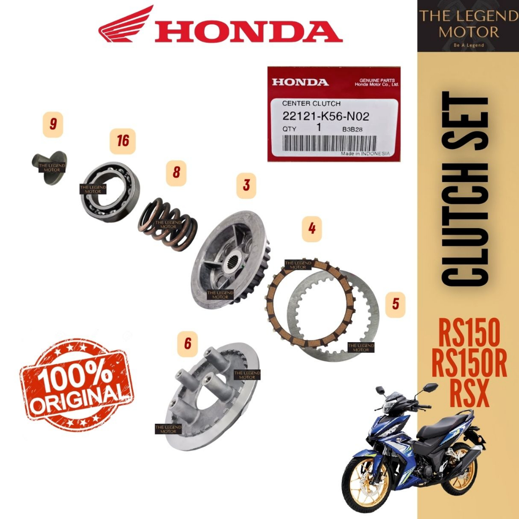 RS150 RS150R RSX Clucth Plate klac Iron Besi Clutch Spring Push Rod ...