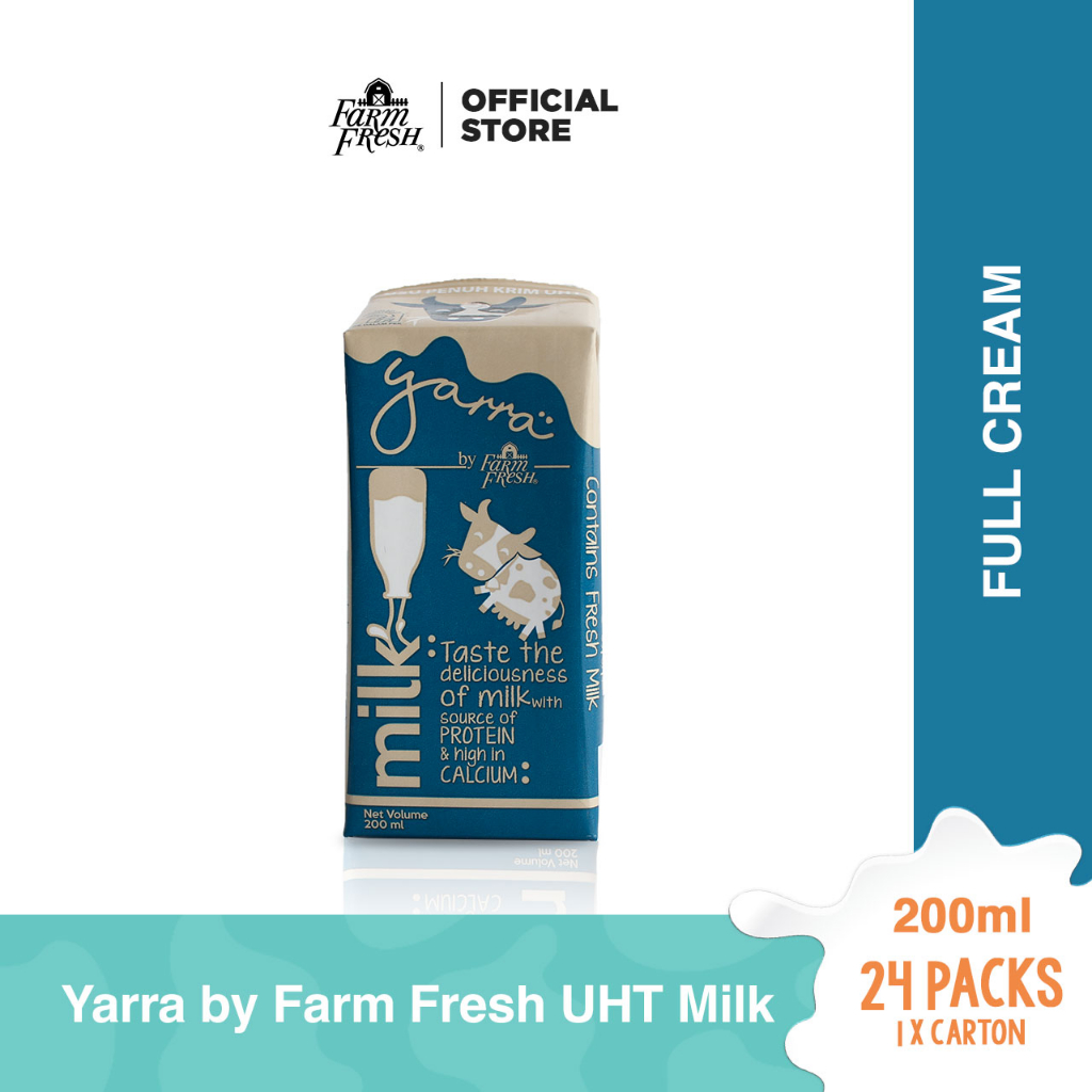 Yarra By Farm Fresh UHT Full Cream Milk 200ml x 24 Packs | Shopee Malaysia