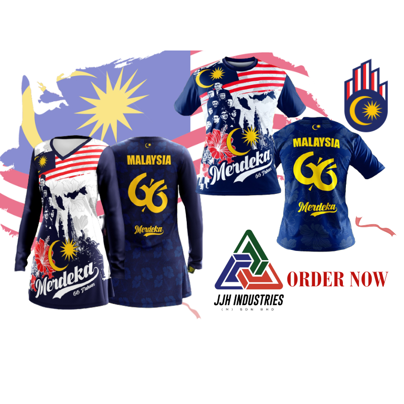 MERDEKA 66 !!! 2023 VERSION BAJU MERDEKA TSHIRT JERSEY Lelaki Perempuan ...