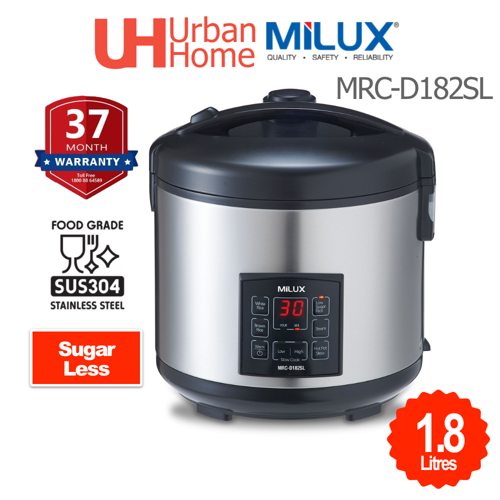 Milux Sugar Less Healthy Digital Rice Cooker (1.8L) MRC-D182SL / MRC ...