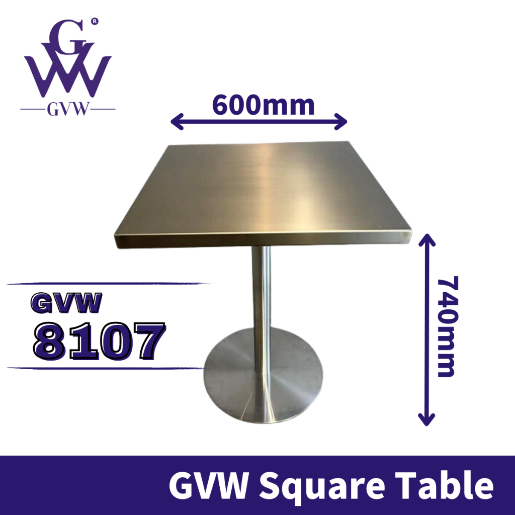 GVW【Square Table】Meja Stainless Steel Working Table Meja Dapur Dining ...