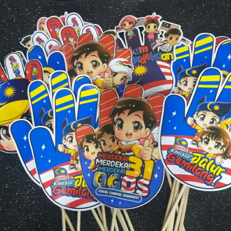 Merdeka Props / Hand fans merdeka / Kipas tangan merdeka | Shopee Malaysia
